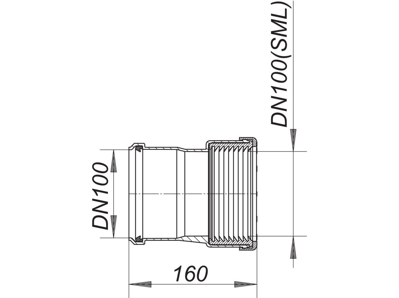 pipe coupling HT/SML, DN 100/DN 100 SML